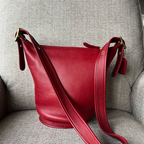 Coach | Bags | Coach Red Helens Legacy 9953 Shoulder Bag Crossbody ...